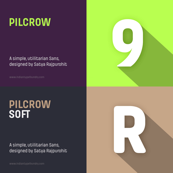 Pilcrow and Pilcrow Soft by Indian Type Foundry