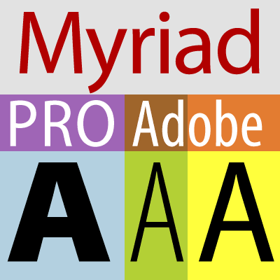 Myriad Pro Font Family from Adobe