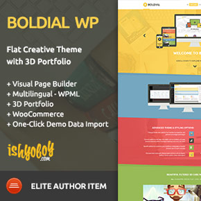 Boldial WP - Flat WordPress Theme with 3D Portfolio