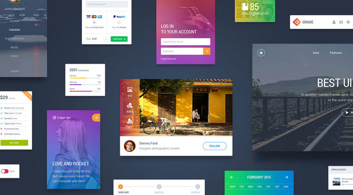 Download Grade UI Kit + Bonus Vector Icons