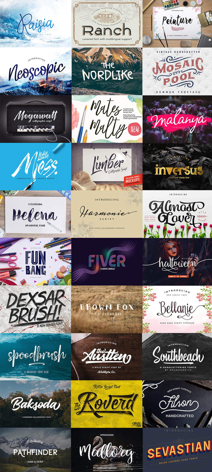 Download 61 High-Quality Fonts