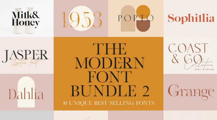 A Modern Vintage Font Bundle by New Tropical Design