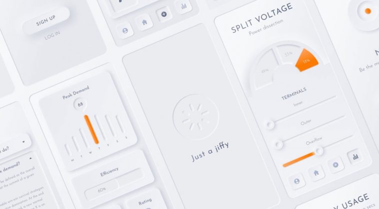 Neumorphic Soft UI Kit for Sketch, Photoshop, Adobe XD, and Figma.