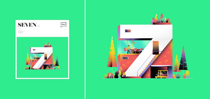 Numerical Architecture Illustrated by Muhammed Sajid