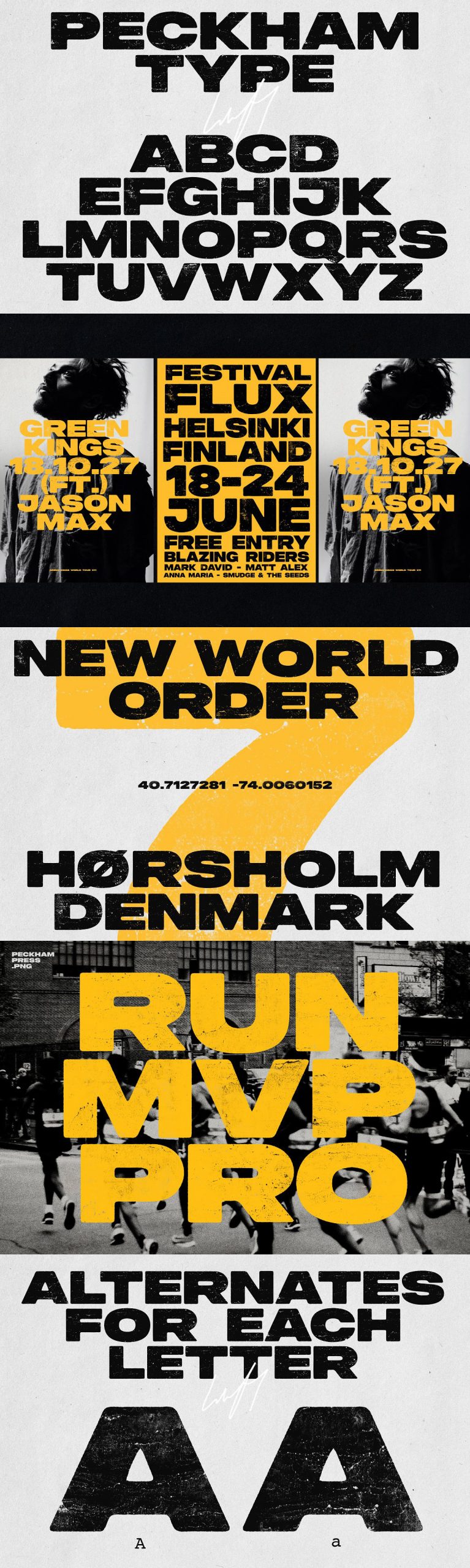 Peckham Press Font by Ellen Luff