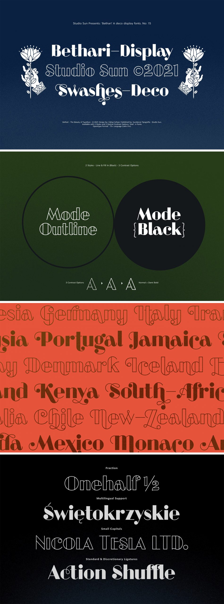 Bethari Display Font by Studio Sun