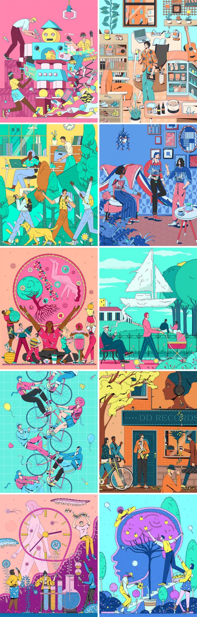 Editorial Illustrations from 2022 by Samuel Chen